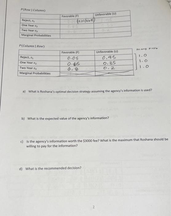 Solved Roshana TV Productions is considering producing a | Chegg.com