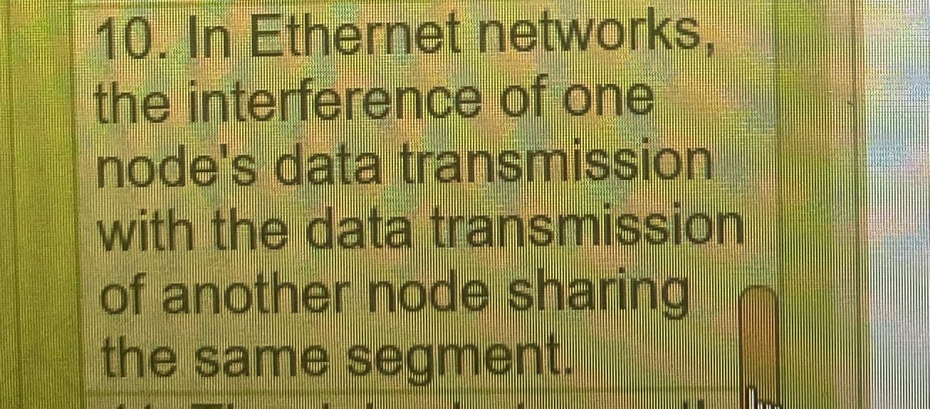 Solved In Ethernet networks,the interference of onenode's | Chegg.com