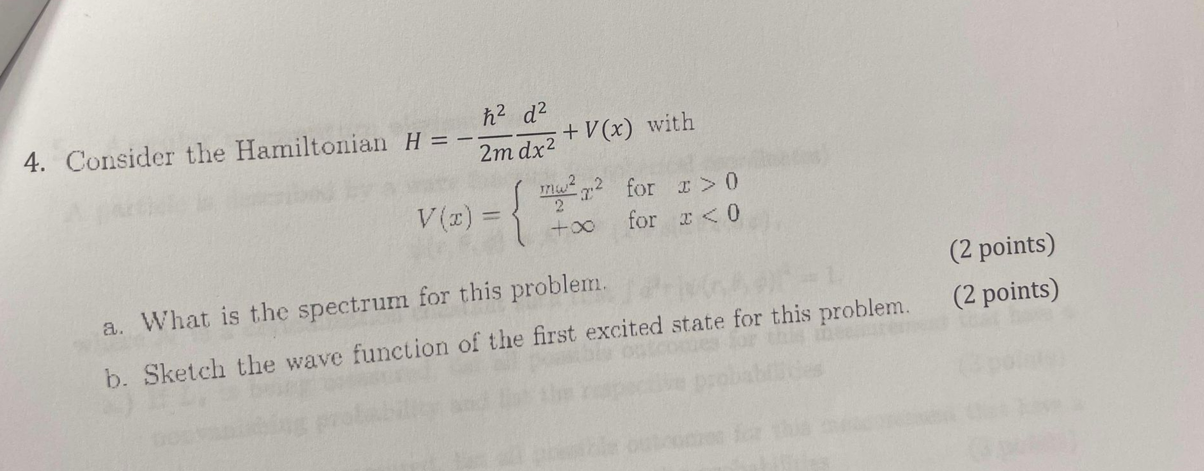 Solved Consider the Hamiltonian H=-ℏ22md2dx2+V(x) | Chegg.com