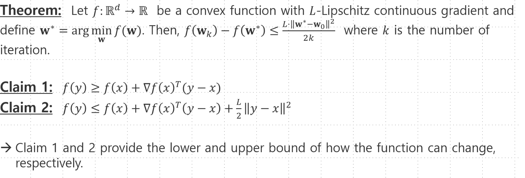 Solved Proof of convergence for Gradient Descent: Under the | Chegg.com