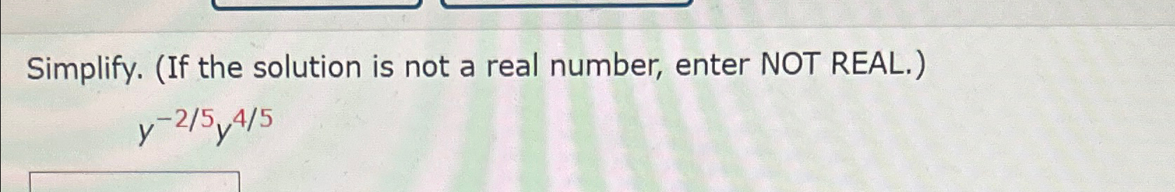 Solved Simplify. (If the solution is not a real number, | Chegg.com