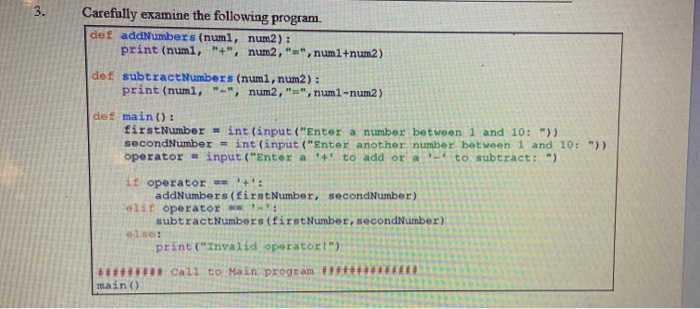 Solved Examine the following program Description: This | Chegg.com