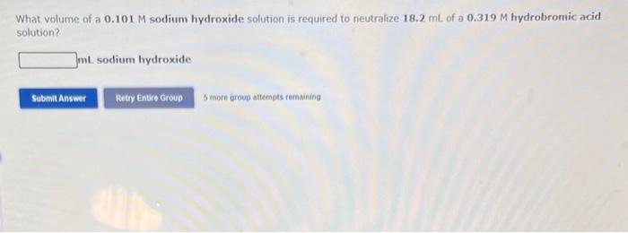 Solved What volume of a 0.192M hydroiodic acid solution is | Chegg.com