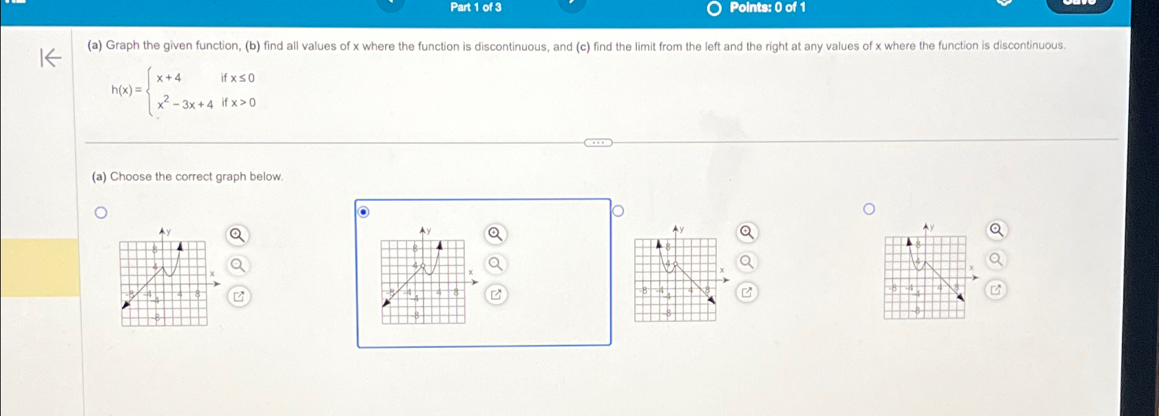 Solved Part 1 ﻿of 3Points: 0 ﻿of | Chegg.com