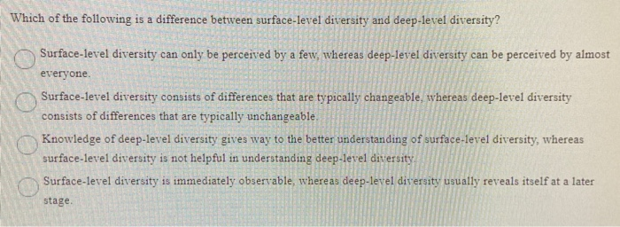 Solved Which of the following is a difference between | Chegg.com