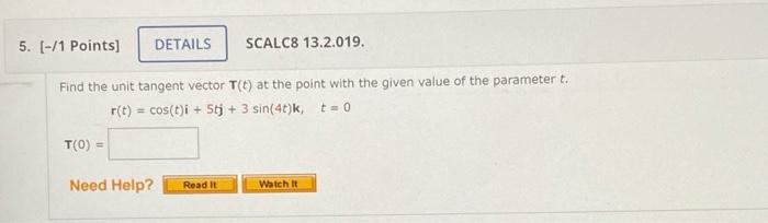 Solved DETAILS 2. [-/2 points) SCALC8 13.2.007. Consider the | Chegg.com