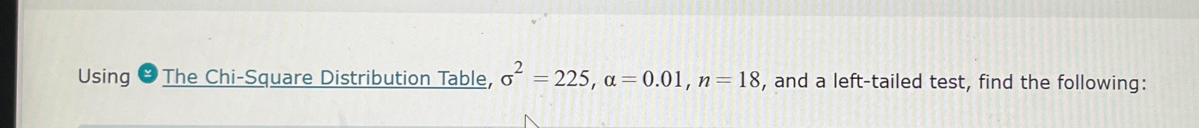 Solved Using The Chi-Square Distribution Table, | Chegg.com