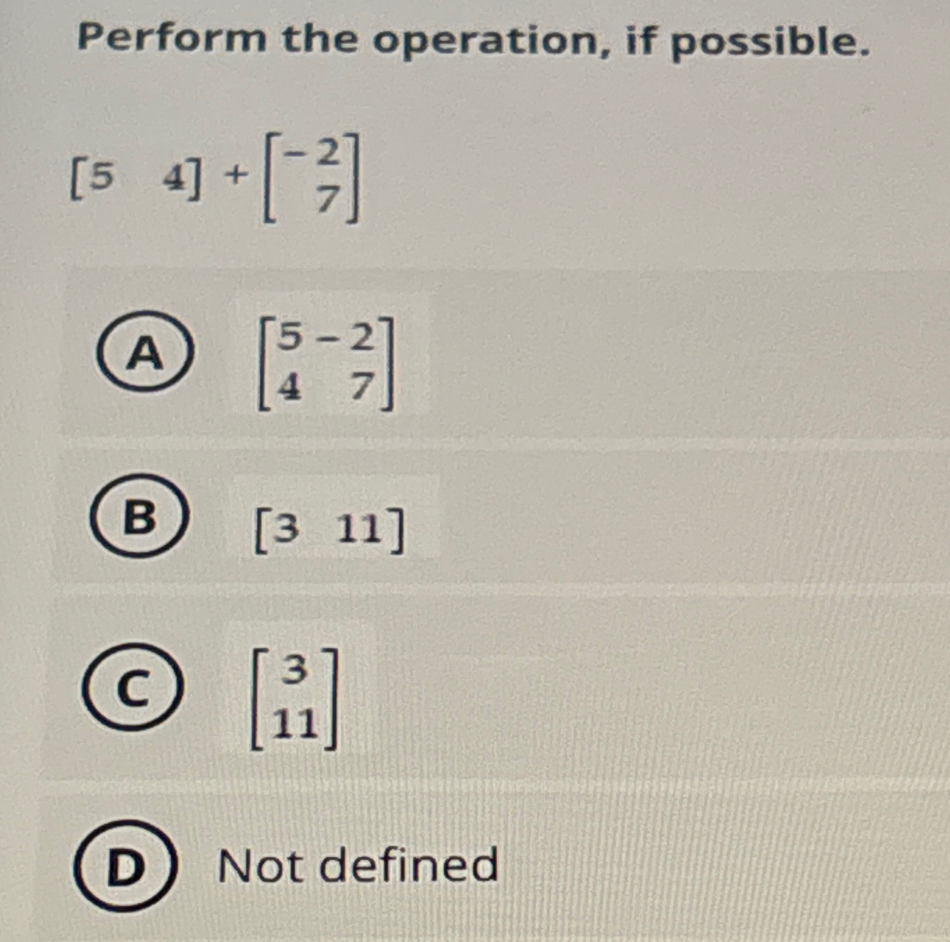Solved Perform the operation, if | Chegg.com