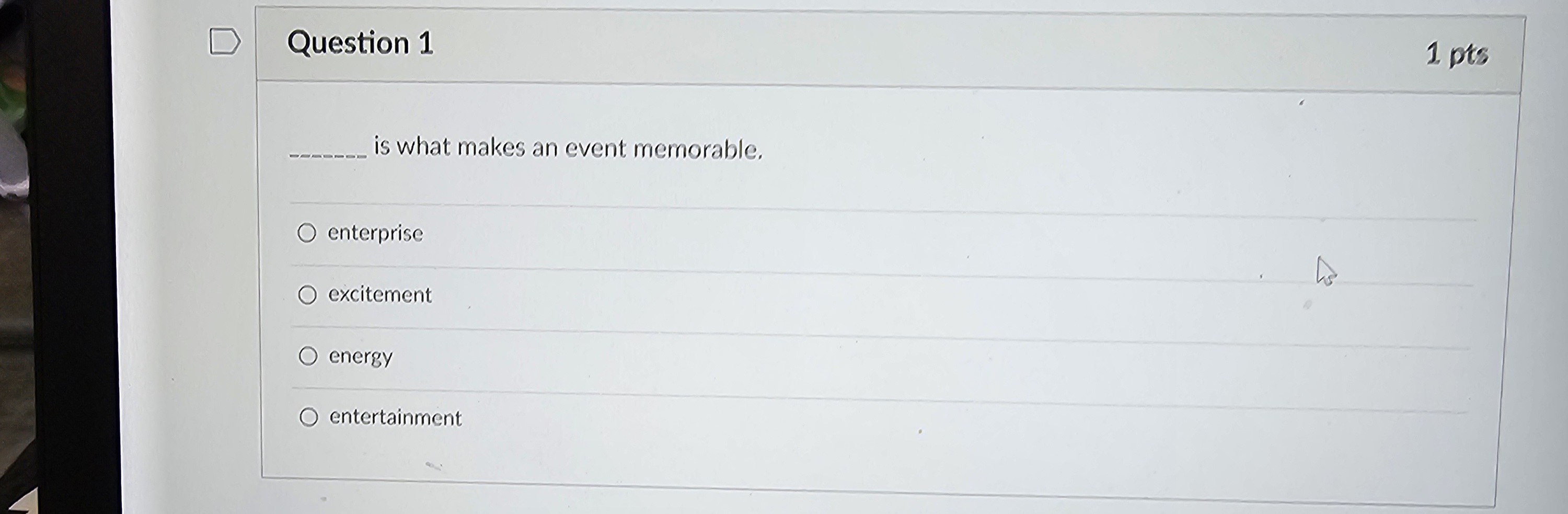 Solved Question 1is what makes an event | Chegg.com