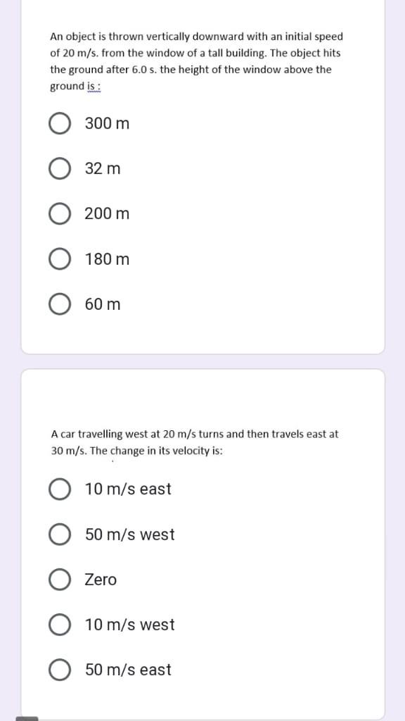 Solved An object is thrown vertically downward with an | Chegg.com
