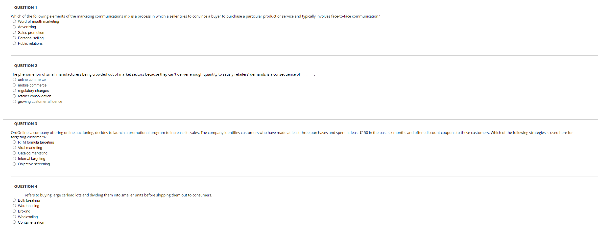Solved QUESTION 1Which of the following elements of the | Chegg.com