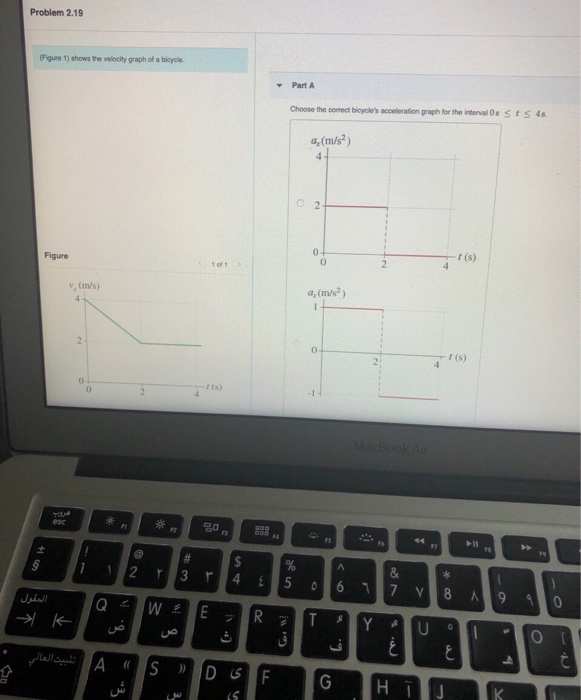 Solved Problem 2.19 Figure 1) shows the velocity graph of a | Chegg.com