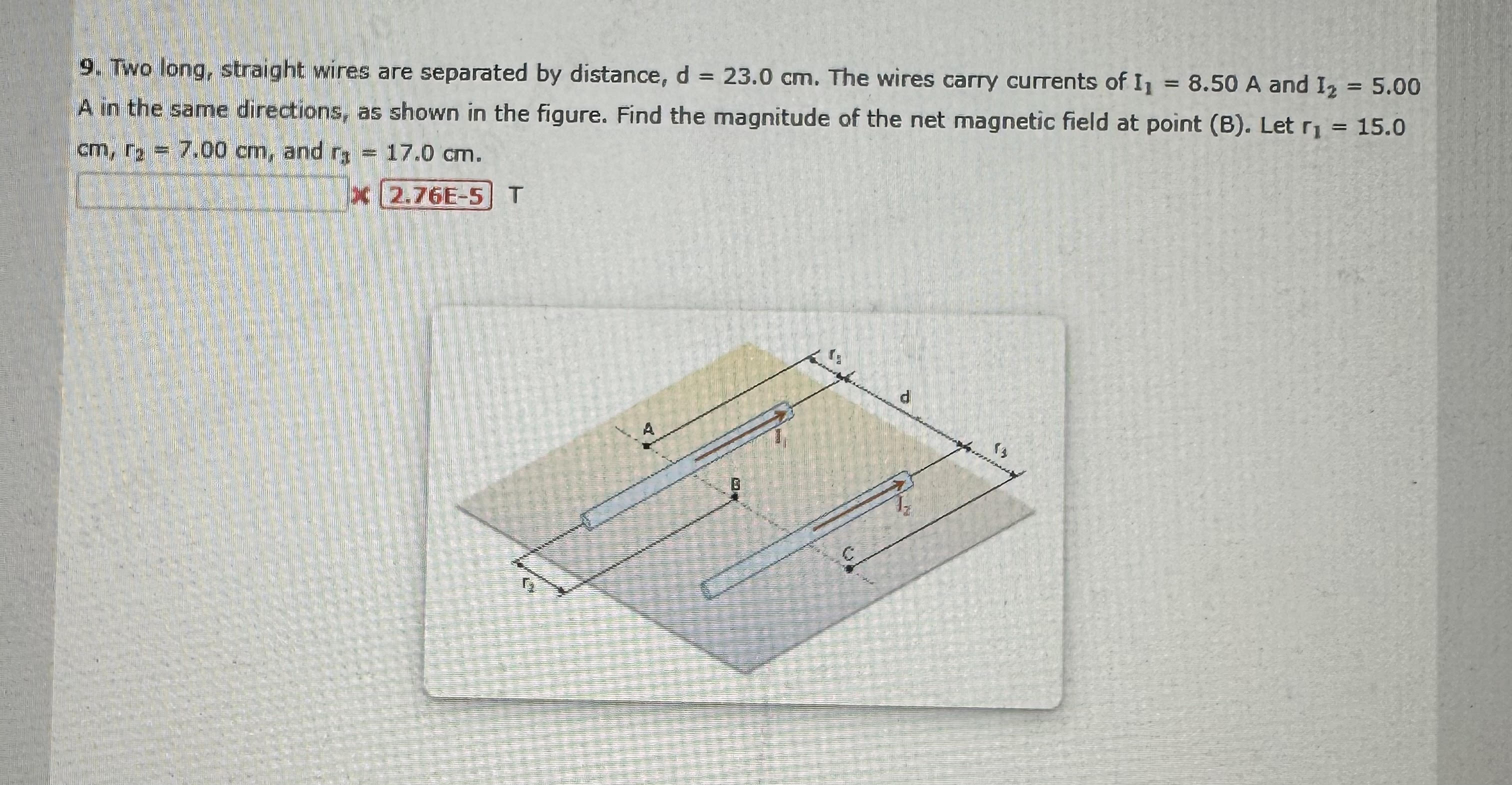 Solved Two long, straight wires are separated by distance, | Chegg.com
