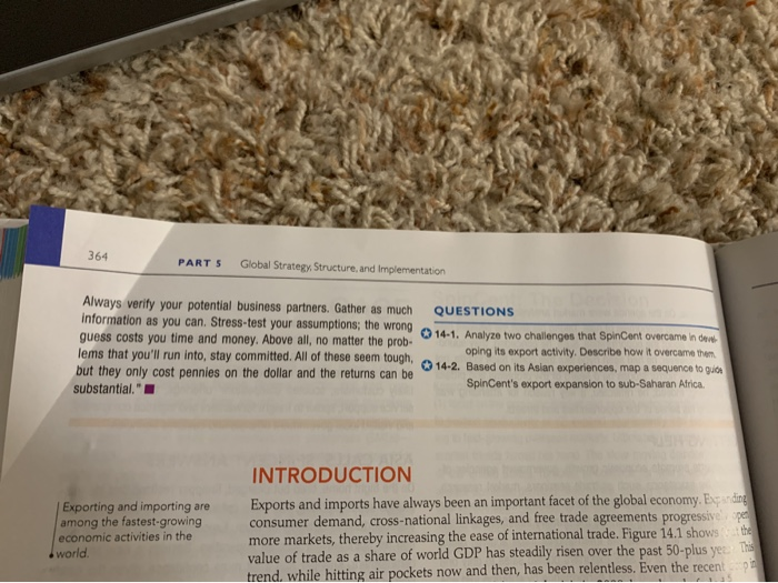Solved SpinCent: The Decision CASE to Export' made on the em | Chegg.com