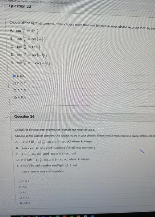 Solved Choose all the right statements. If you choose more | Chegg.com