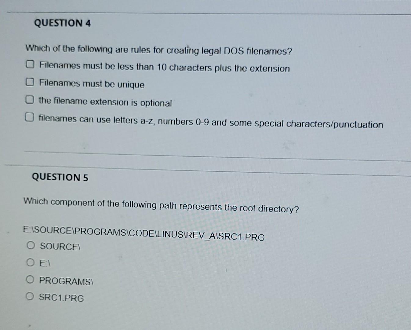 Match the commands with the function CD MD DELTREE | Chegg.com