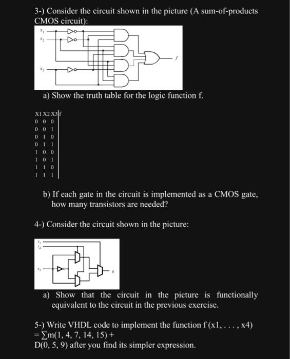 Solved 3-) Consider the circuit shown in the picture (A | Chegg.com