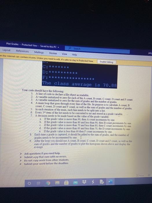 Solved Protected View - Saved to this PC- Search erences | Chegg.com