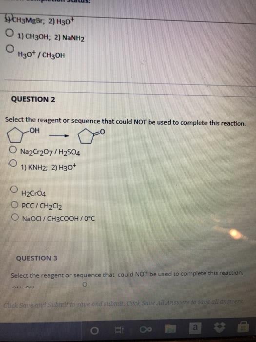 Solved CH3MgBr, 2) H30 1) CH3OH; 2) NaNH2 H30+ CH3OH | Chegg.com