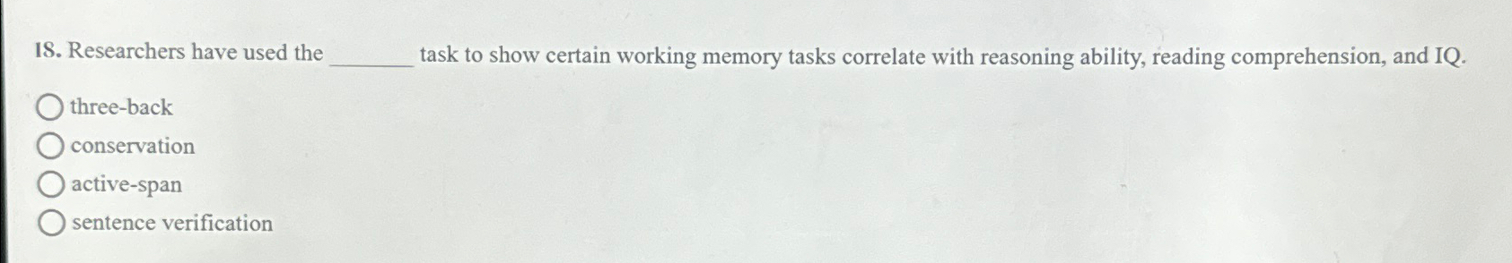 Solved Researchers have used the ﻿task to show certain | Chegg.com