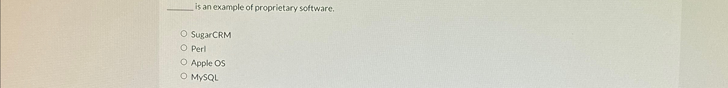 Solved q, ﻿is an example of proprietary | Chegg.com