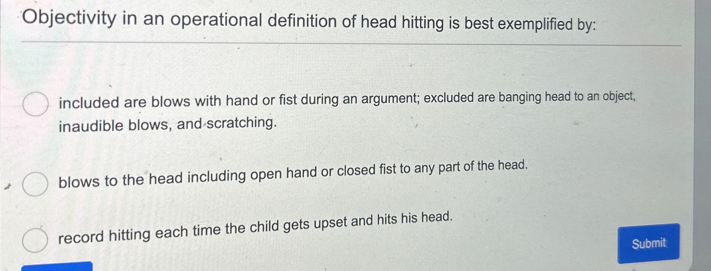 Solved Objectivity in an operational definition of head | Chegg.com
