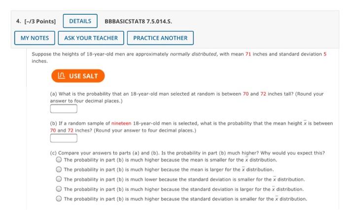 Solved MY NOTES ASK YOUR TEACHER 1. (-/1 Points) DETAILS | Chegg.com
