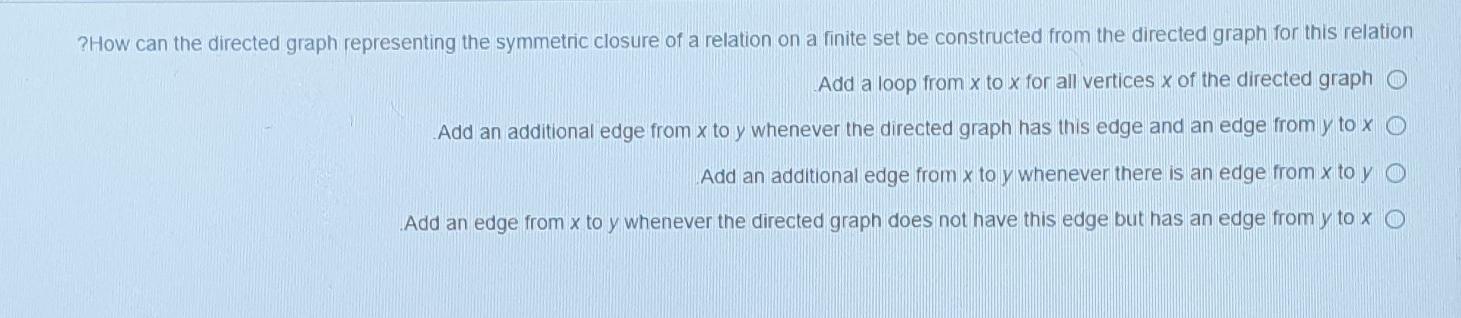 Solved ? How can the directed graph representing the | Chegg.com