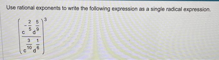 Solved Use rational exponents to write the following | Chegg.com