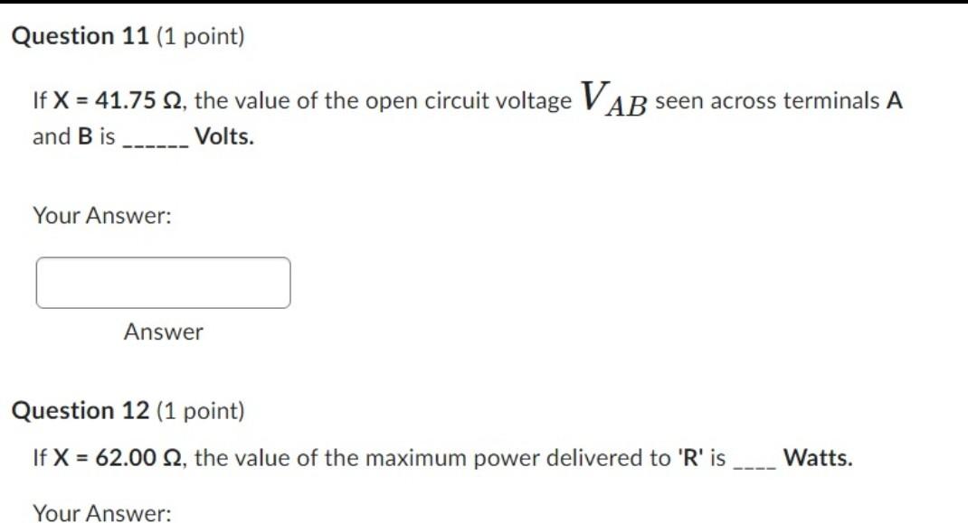Solved If X=36.80Ω, the value of ' R ' such that the power | Chegg.com