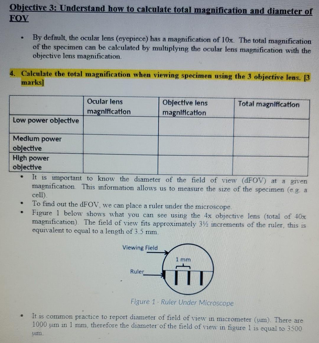 Solved Objective 3: Understand how to calculate total | Chegg.com