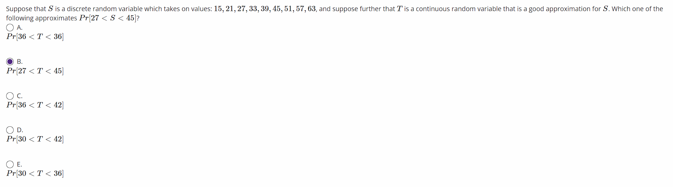 Solved Suppose that S is a discrete random variable which | Chegg.com