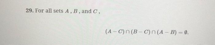 Solved Use the element method for proving a set equals the | Chegg.com
