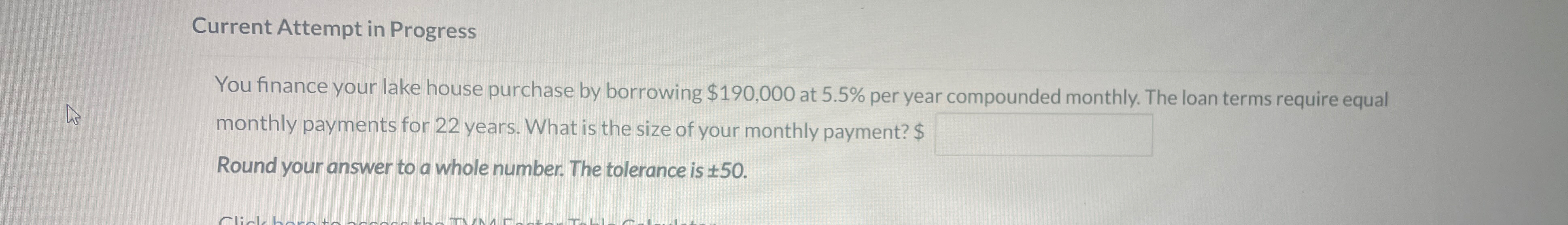 Solved Current Attempt in ProgressYou finance your lake | Chegg.com