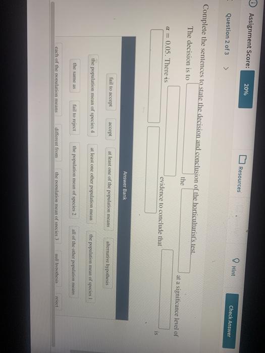 Solved Assignment Score: 2096 Resources Hint Check Answer | Chegg.com