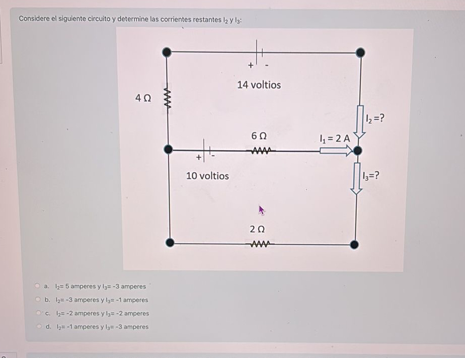 Solved Considere el siguiente circuito y determine las | Chegg.com