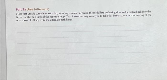 Solved Part 3a Urea (Alternate) Note that urea is sometimes | Chegg.com
