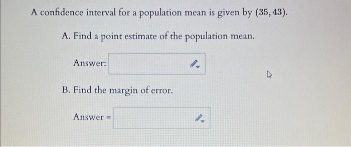 Solved confidence interval for a population mean is given by | Chegg.com