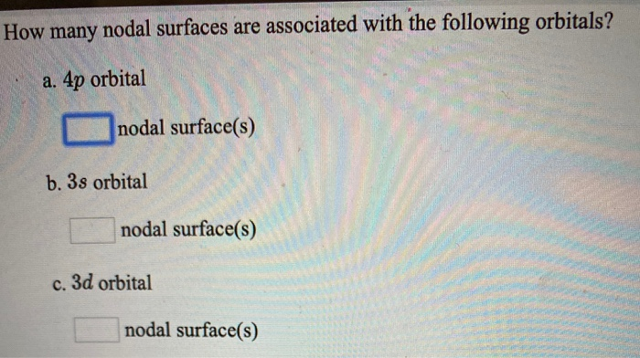 Solved How many nodal surfaces are associated with the | Chegg.com