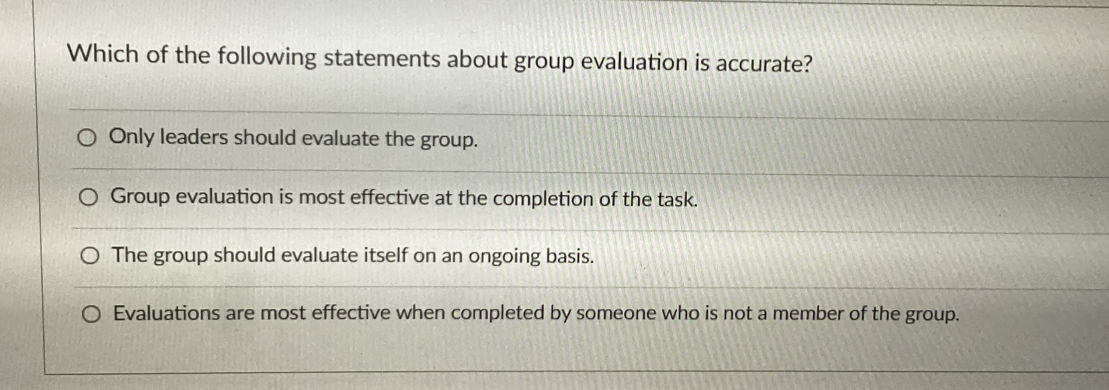 Solved Which of the following statements about group | Chegg.com