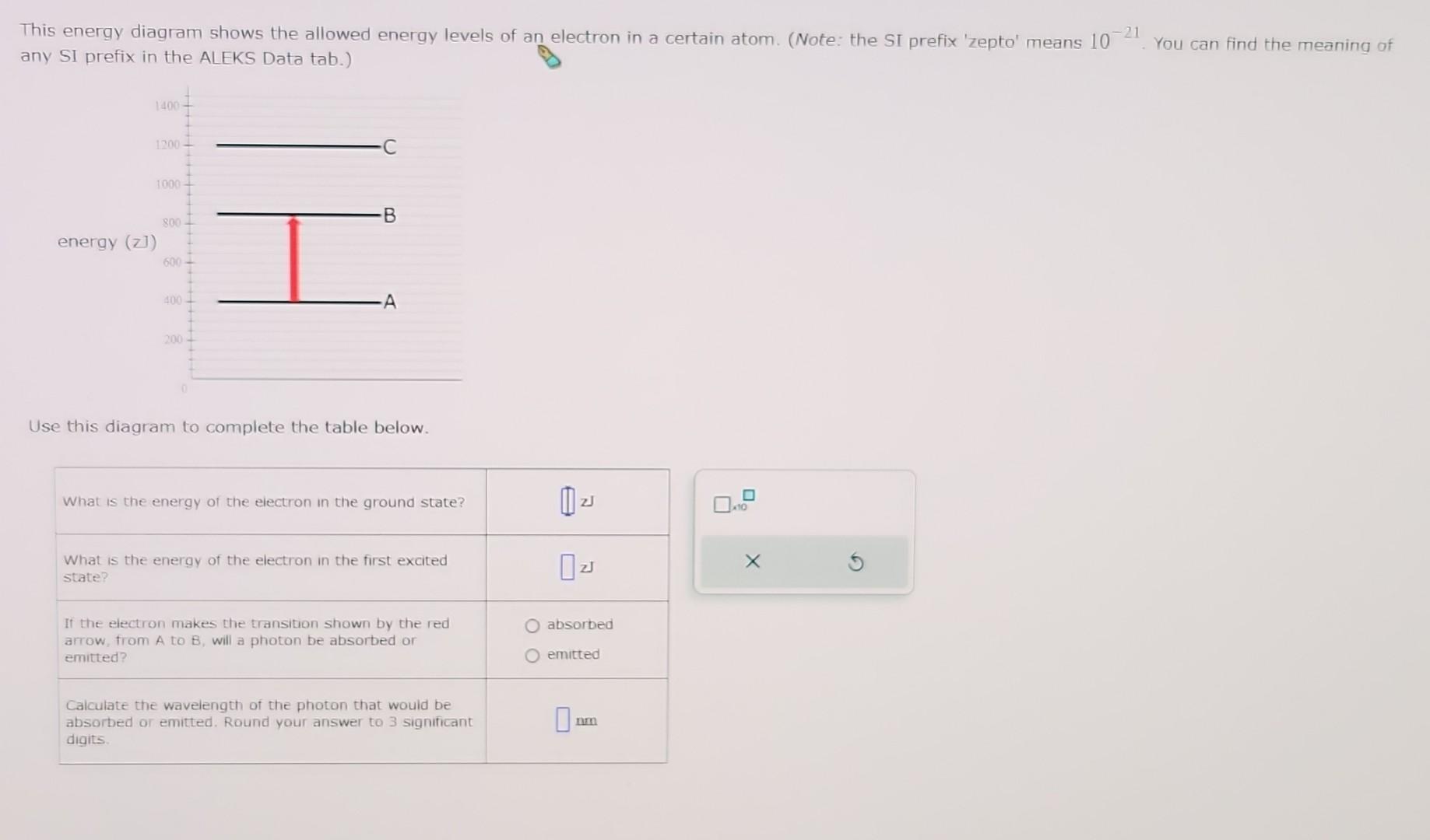 Solved This energy diagram shows the allowed energy levels | Chegg.com
