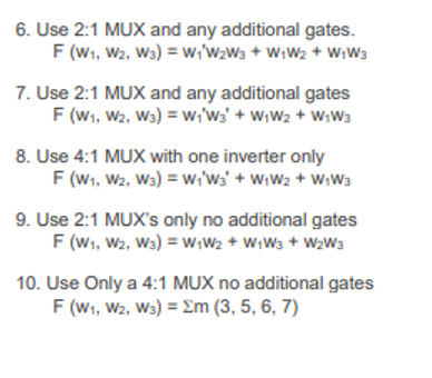Solved Use 2:1 ﻿MUX and any additional | Chegg.com