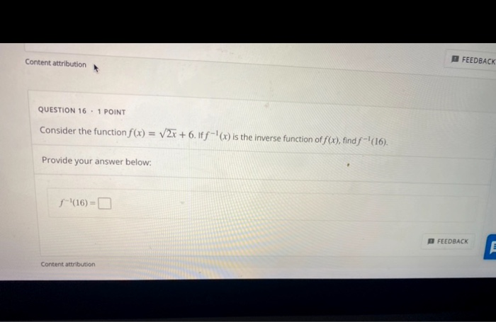 Solved FEEDBA Content attribution QUESTION 13. 1 POINT The | Chegg.com