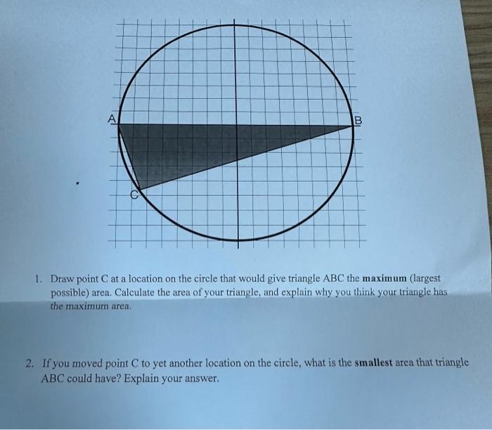 Solved Here is a circle whose radius is 8 units, drawn on | Chegg.com