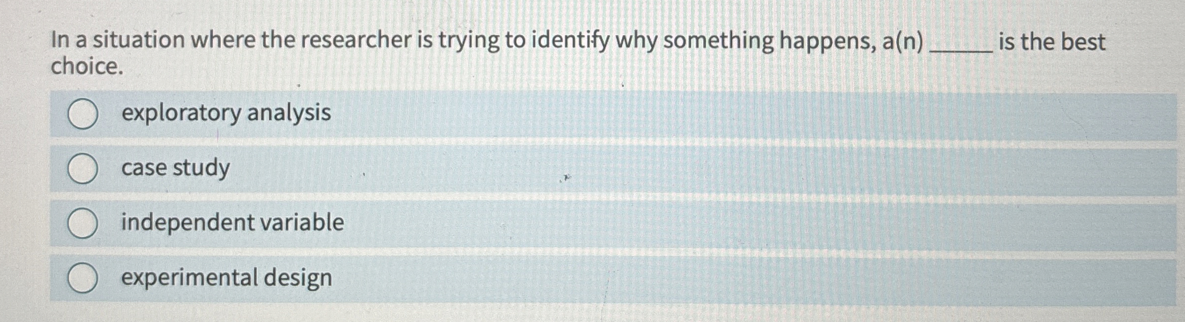 Solved In a situation where the researcher is trying to | Chegg.com