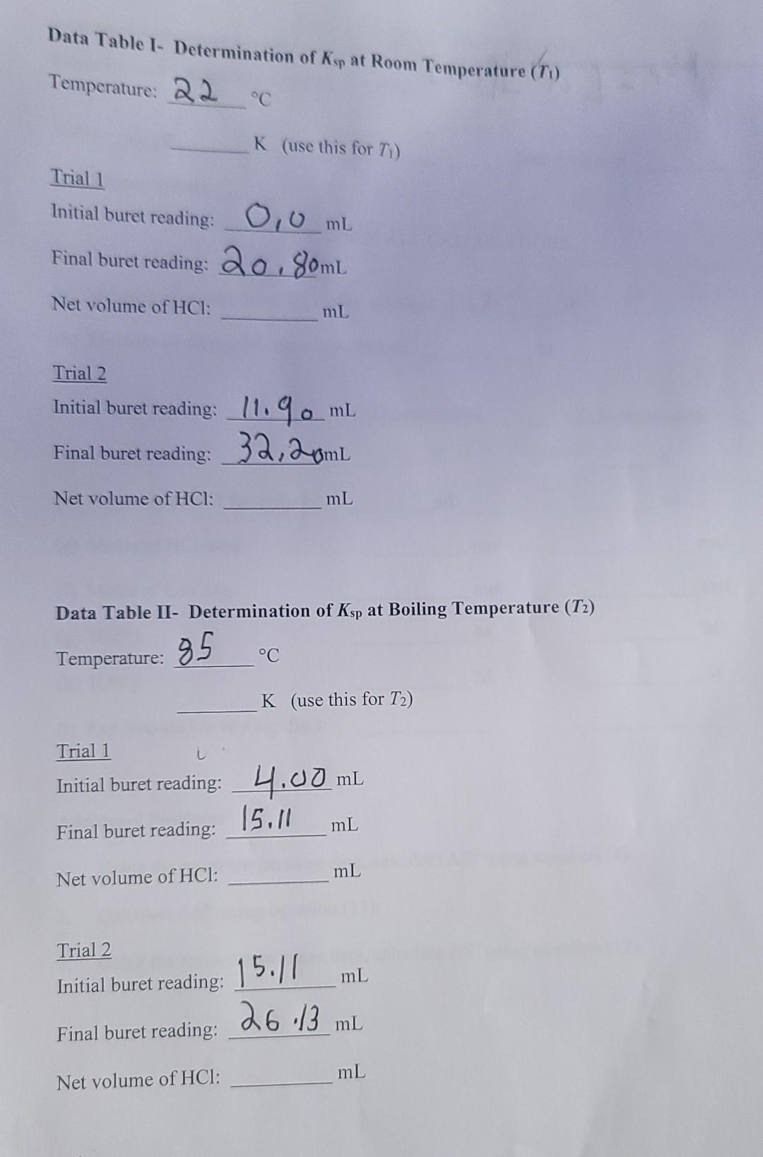 Solved Procedure A standardized 0.1M HCl stock solution will | Chegg.com