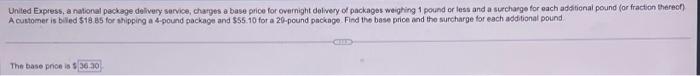 Solved United Express, a national package delivery service, | Chegg.com