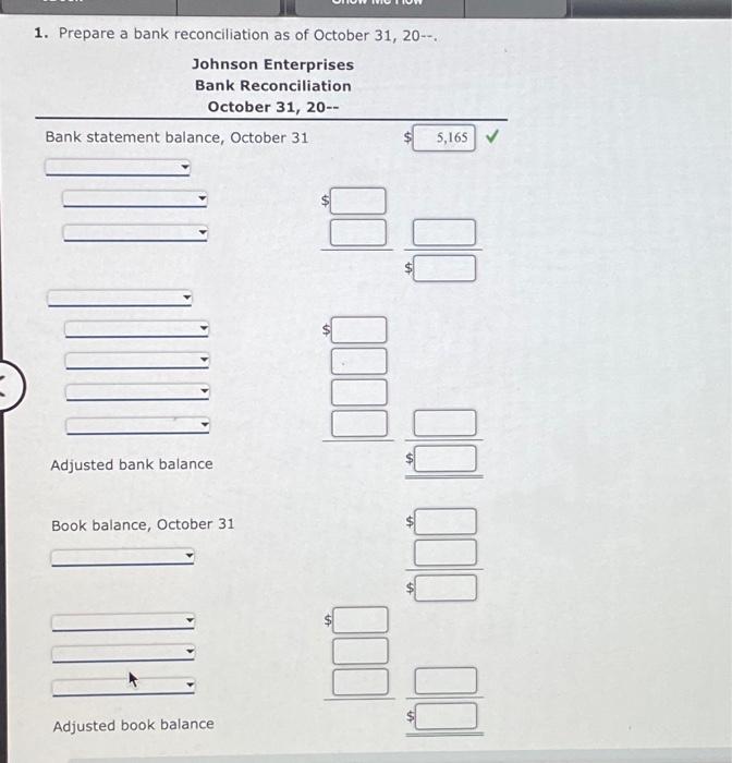 Solved Bank Reconcilation and Related Journal Entries The | Chegg.com