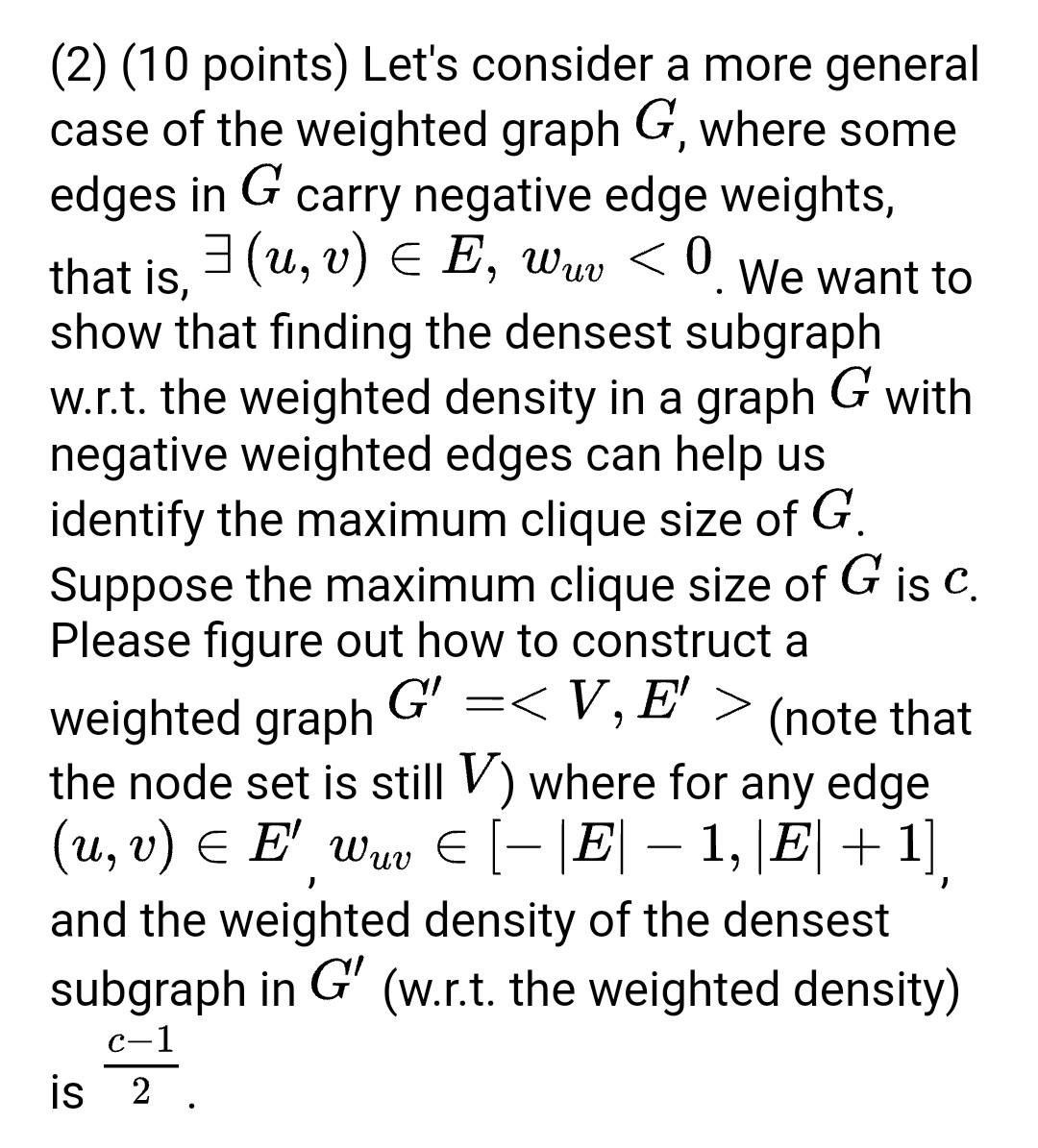 Solved 1. (30 points) Given an undirected and weighted graph | Chegg.com