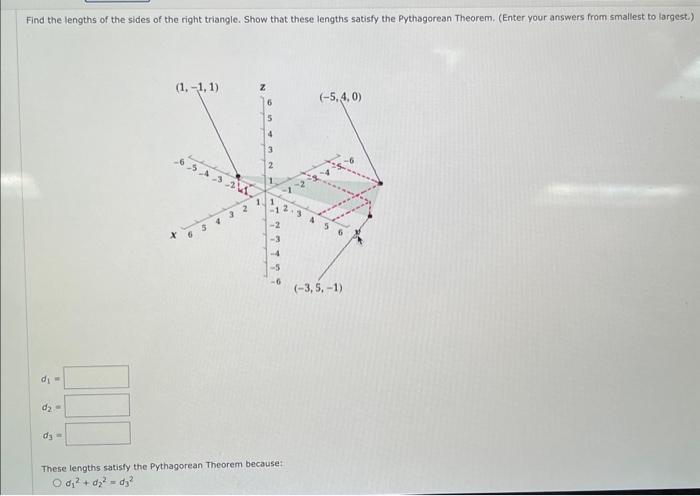 Solved Find the lengths of the sides of the right triangle. | Chegg.com
